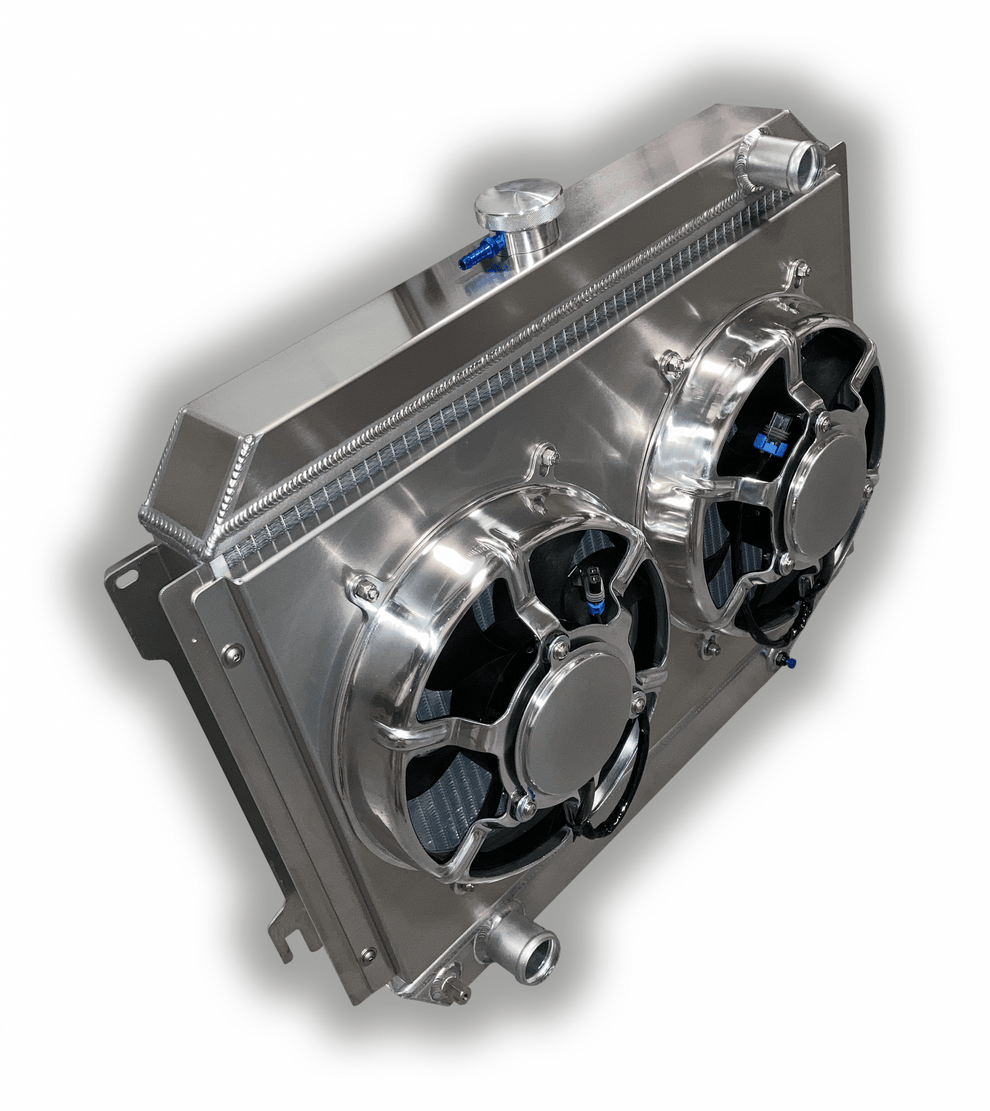 Mopar 1966 – 1974 Big Block Aluminum Radiator – 26″ Core – HPX Fans ...